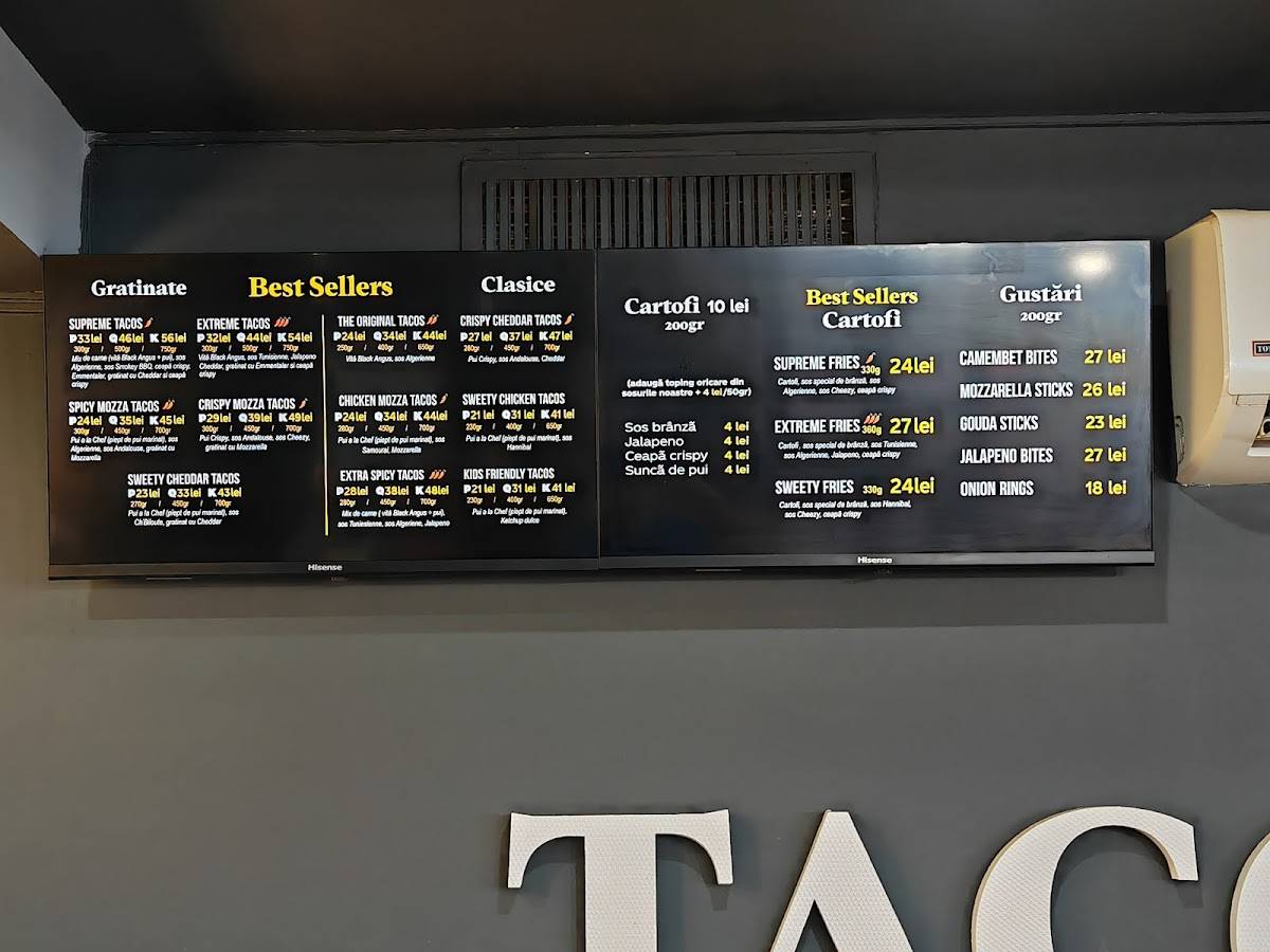 Menu at TACOS KING TULCEA, Tulcea
