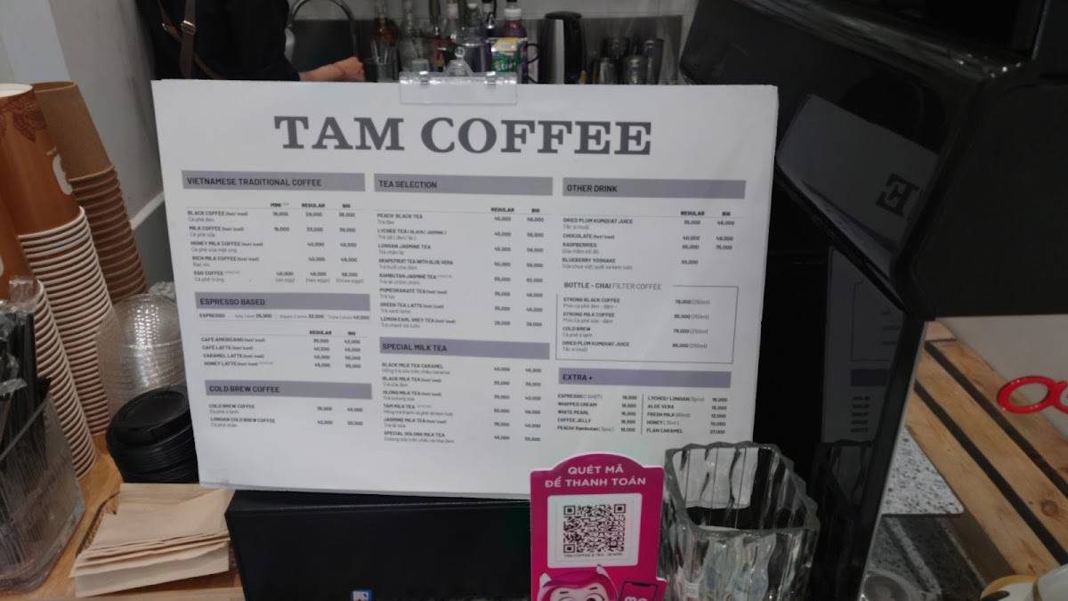 Carta del restaurante TAM COFFEE ( TÁM C À P H Ê ), Ciudad Ho Chi Minh ...