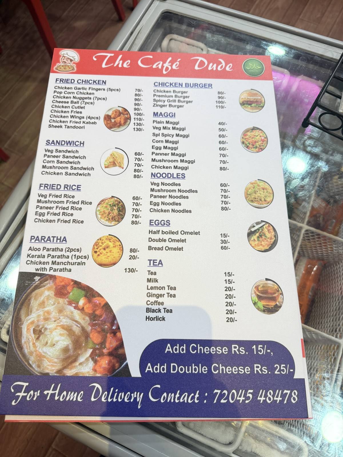 Menu at THE CAFE DUDE, Bengaluru