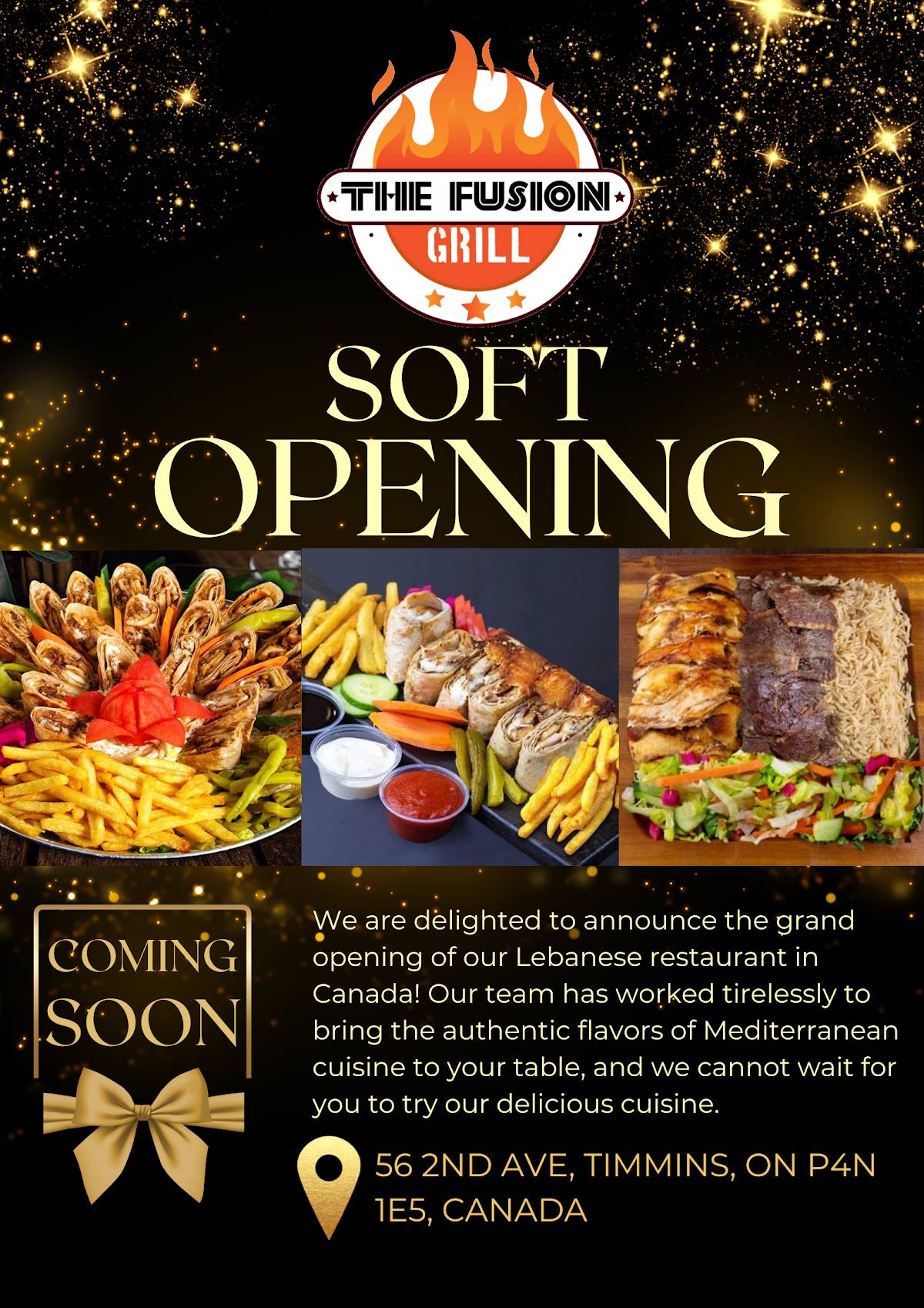 Menu at THE FUSION GRILL restaurant, Timmins
