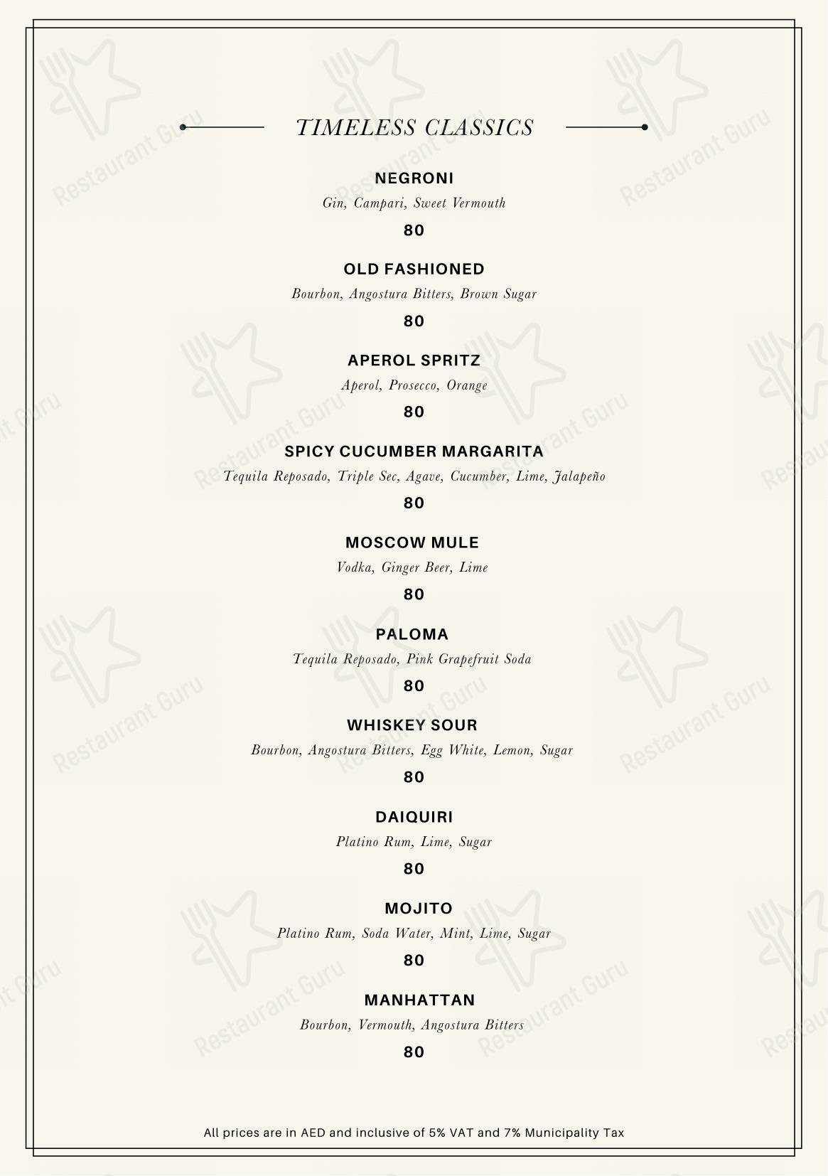 Menu at THREE CUTS x THREE SIPS Steakhouse & Bar - Palm, Dubai