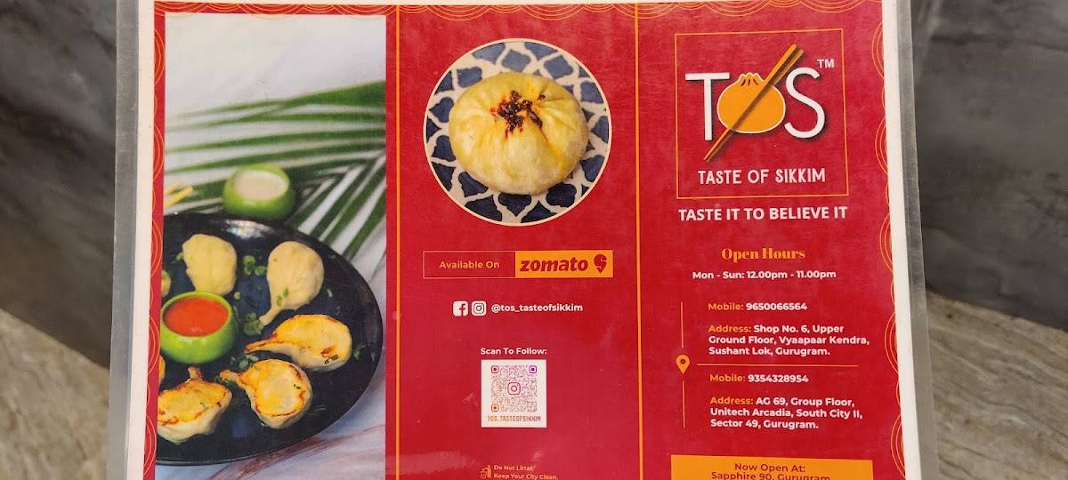 Menu at TOS - Taste of Sikkim, Gurugram, F-162