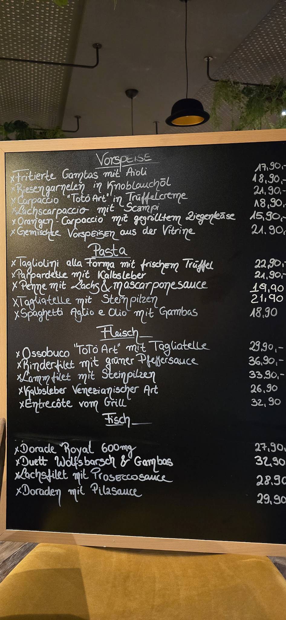 Speisekarte von Totó Restaurant, Oberhausen