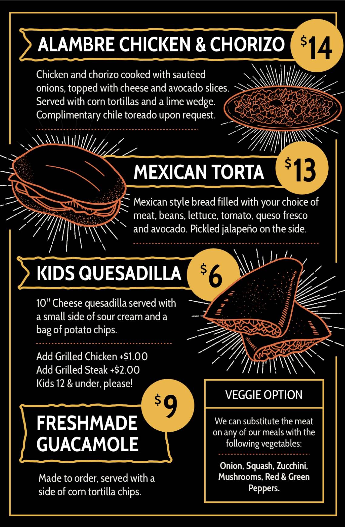 Menu at Taco Bros Food Truck restaurant, Greensboro