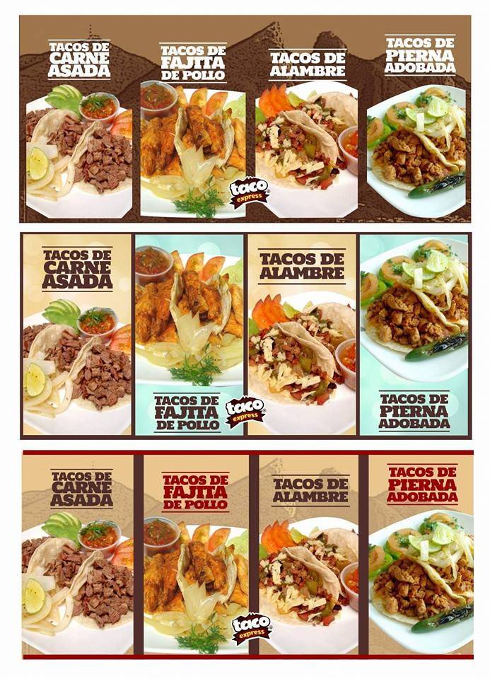 Carta del restaurante Taco Express, Apodaca, Miguel Alemán 1000 Loc. 4 ...