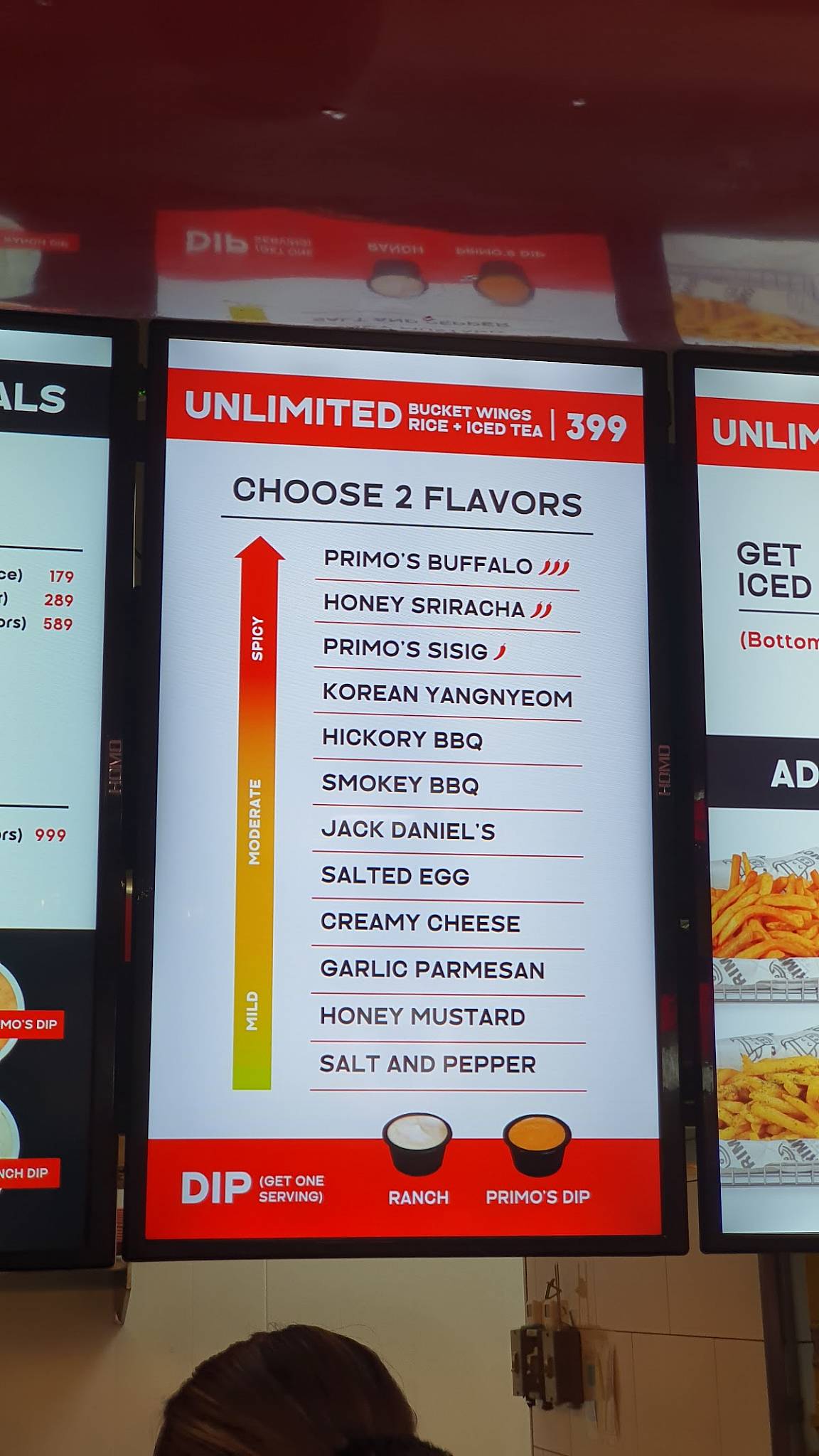 Menu at Primo's Unlimited Bucket Wings - Comembo restaurant, Taguig