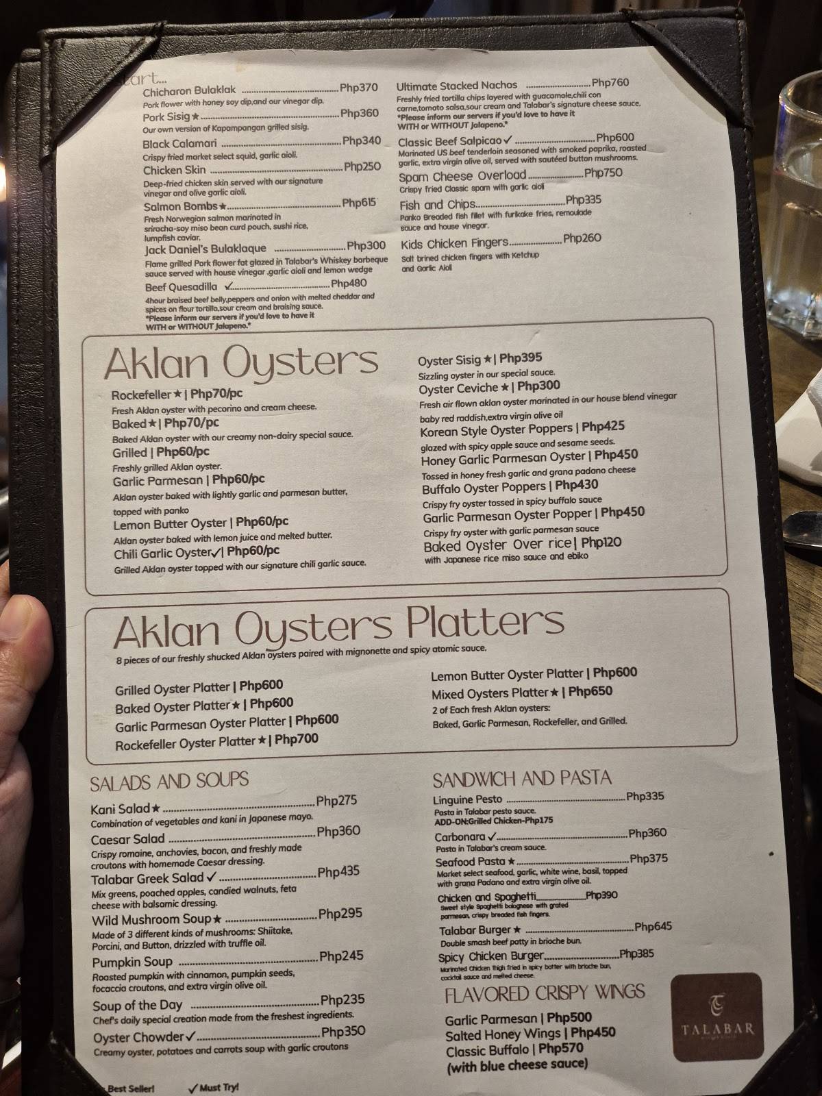 Menu at Talabar Kitchen & Cafe, Quezon City