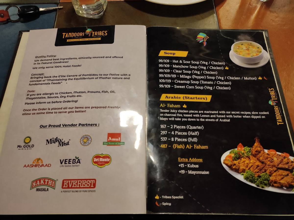 Menu at Tandoori Tribes & The Falooda Shop Karaikudi, Karaikudi