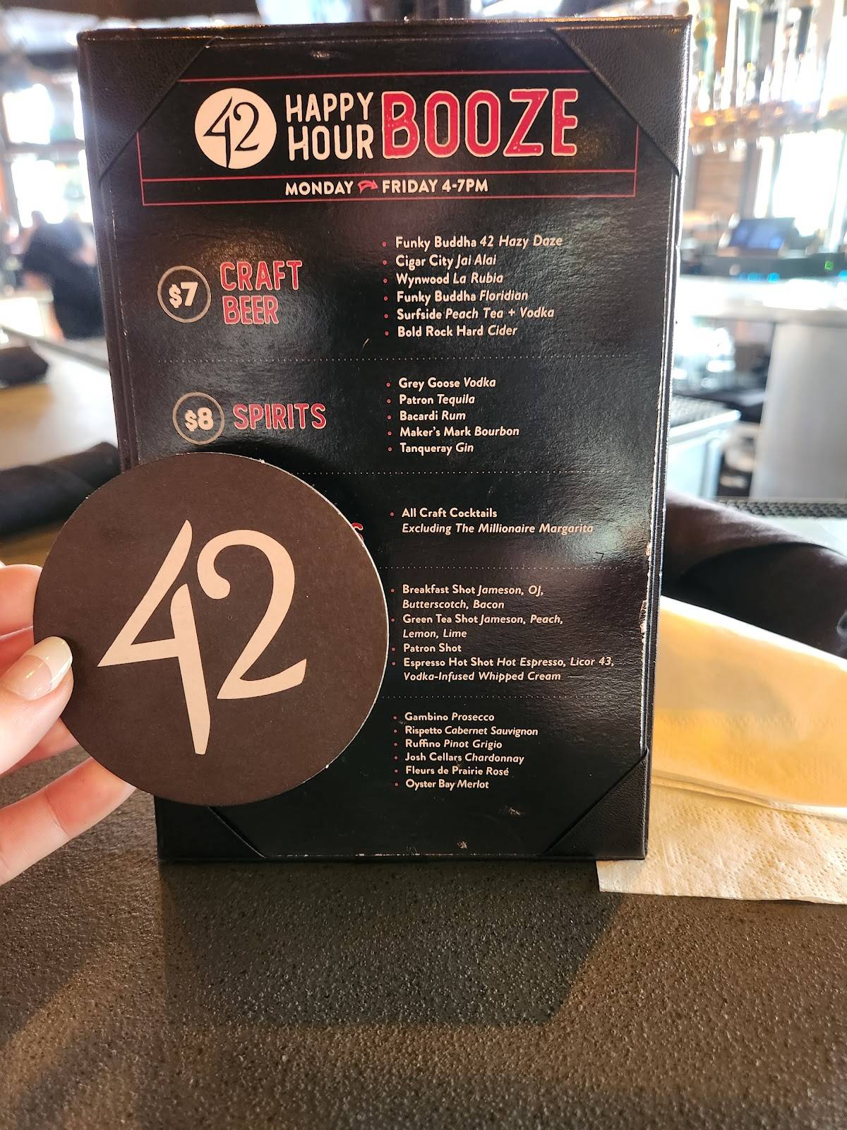 Menu at Tap 42 Craft Kitchen & Bar - Coral Gables, Coral Gables, 301 ...