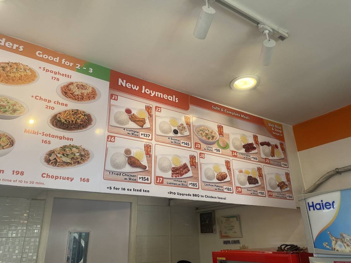 Menu at Taste Of Joy Almanza restaurant, Las Pinas, Unit E