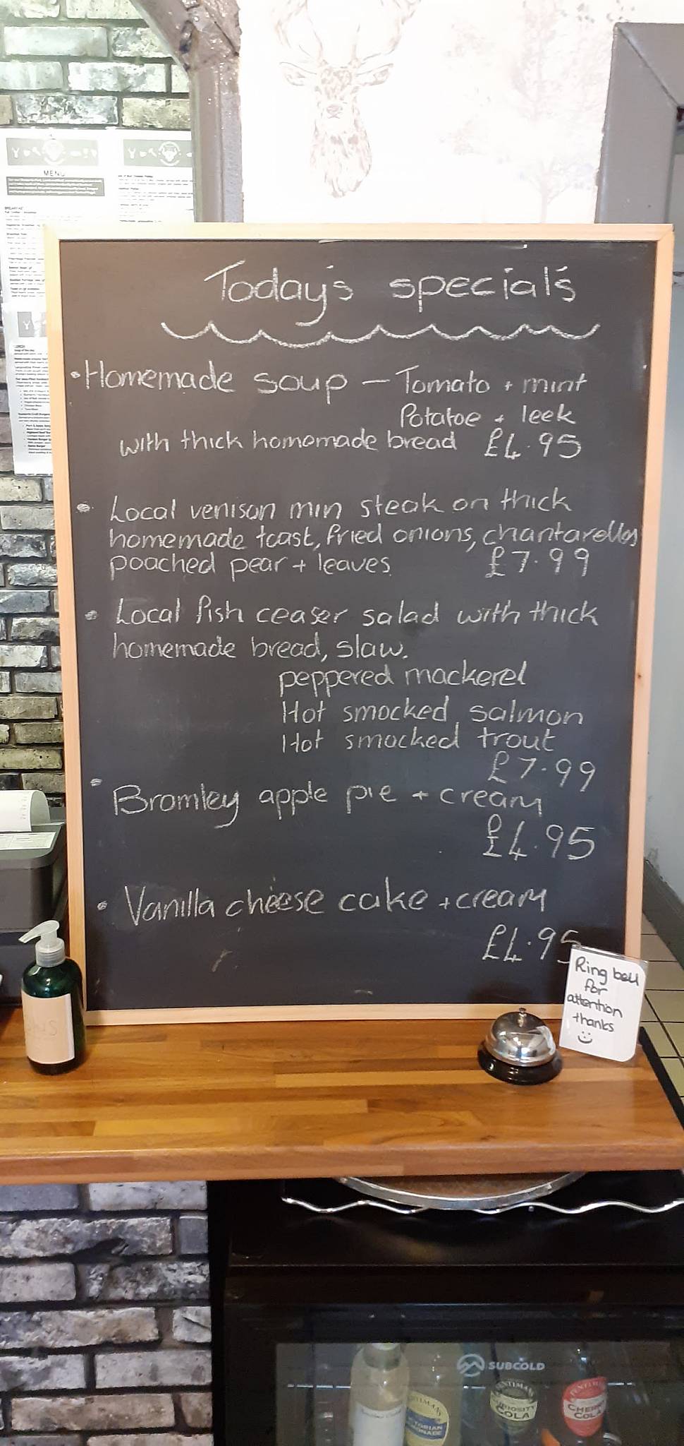 Menu at Taste of Argyll Kitchen cafe, Oban
