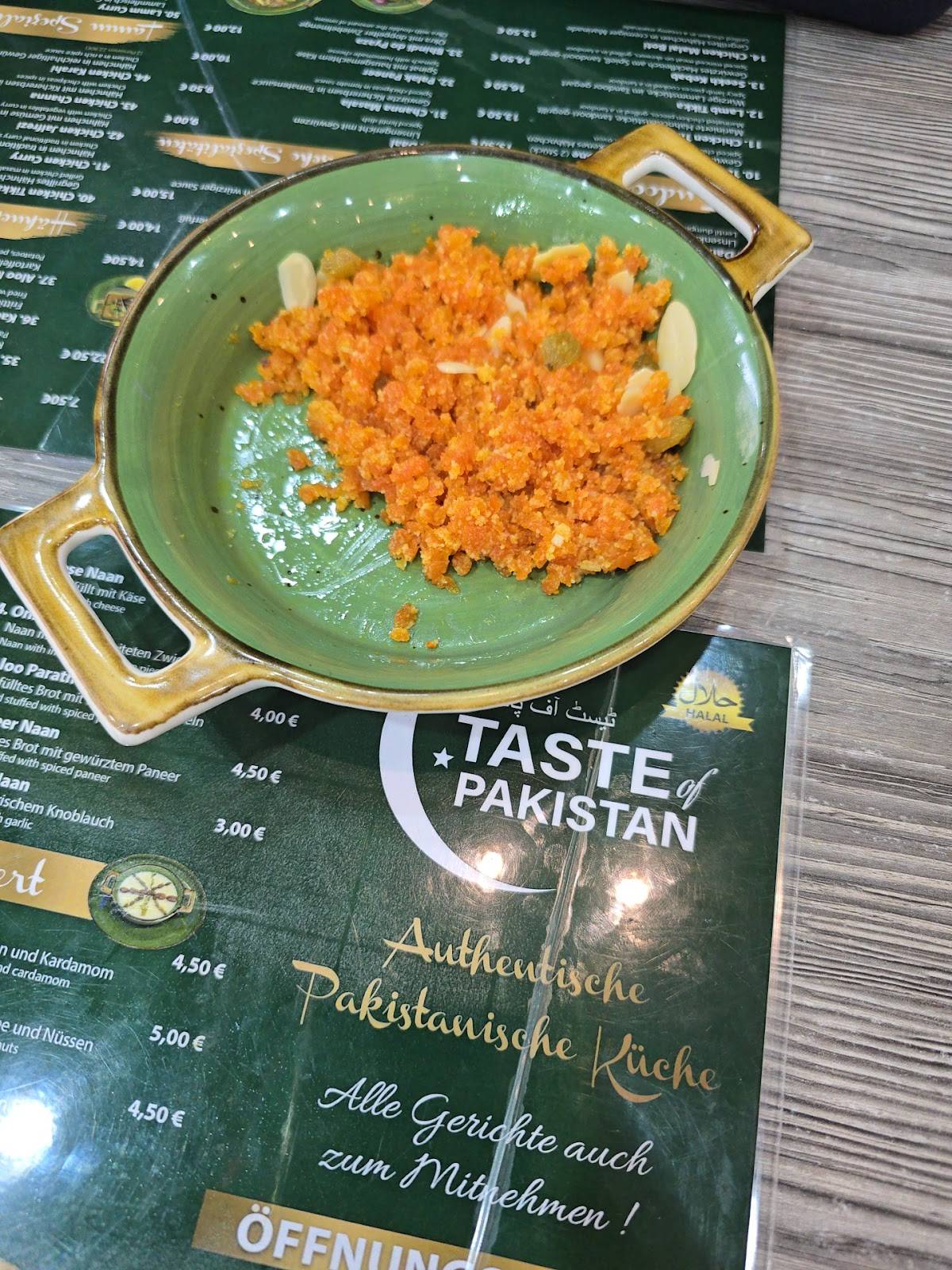Speisekarte von Taste of Pakistan restaurant, Frankfurt am Main