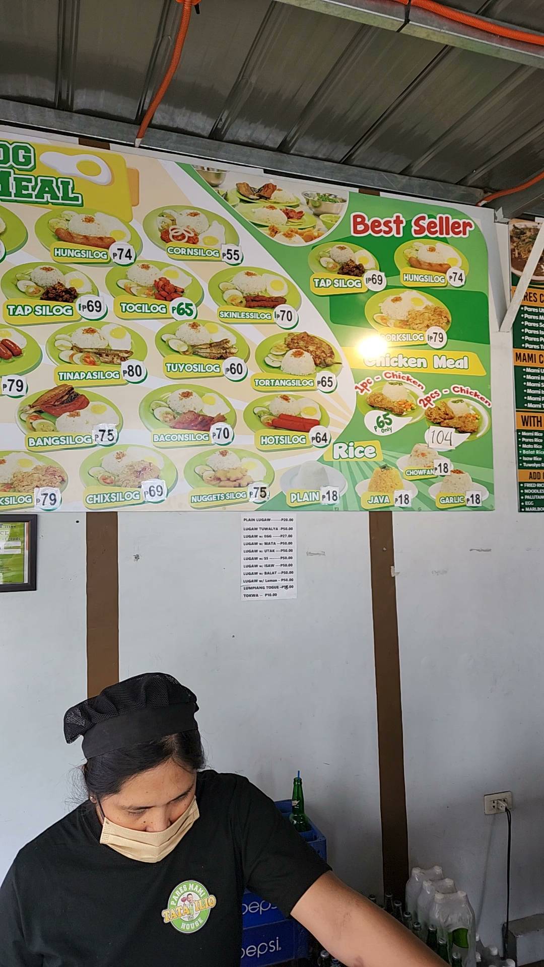 Menu at Tata Ilio Pares - Mami restaurant, Caloocan