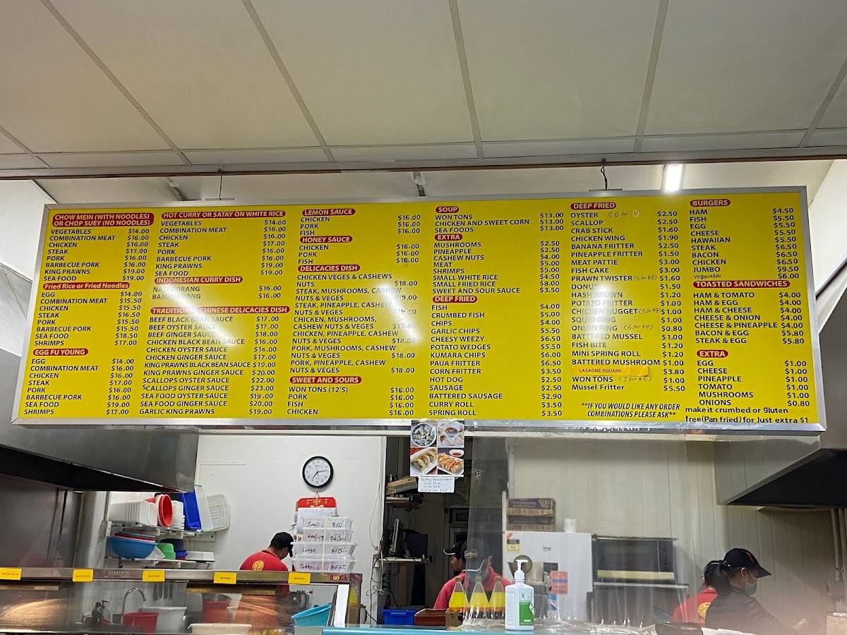 Menu at Double Happy Chinese Takeaways fast food, Taupo