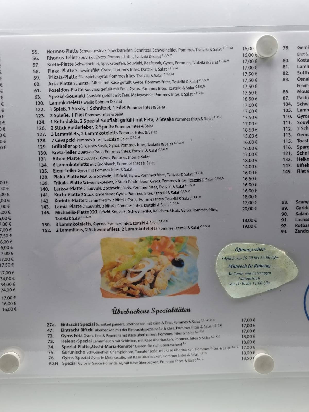 Speisekarte von Taverne Odyssea restaurant, Osnabrück