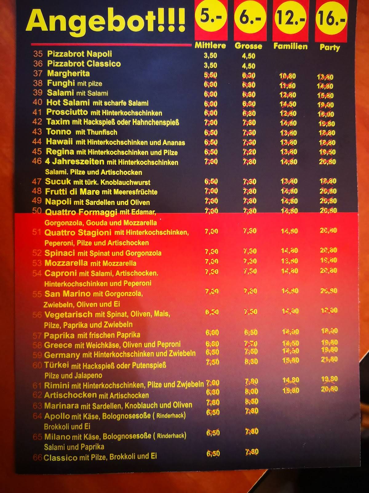 Speisekarte von Restaurant Taxim, Illertissen