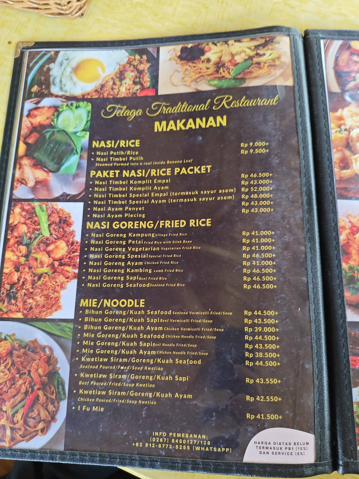 Menu at Telaga Traditional Resto restaurant, Karawang, Kawasan Industri ...
