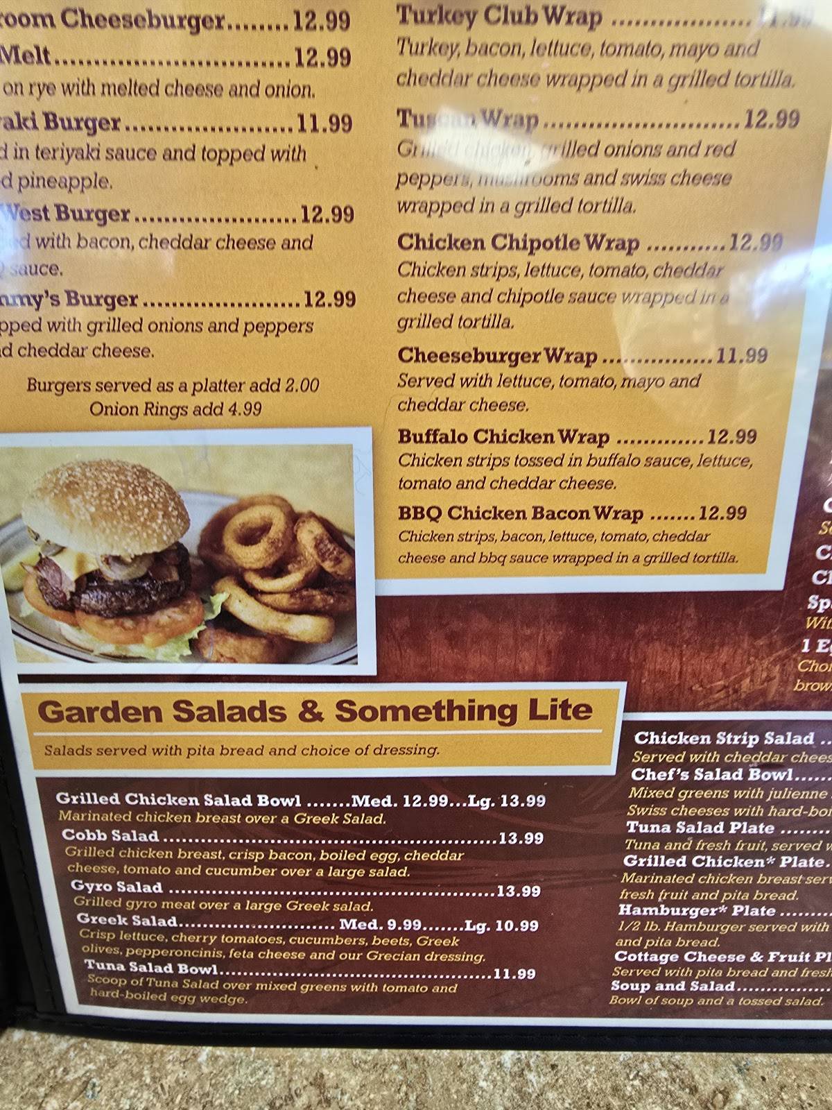 Menu at Red Star Diner restaurant, Temperance