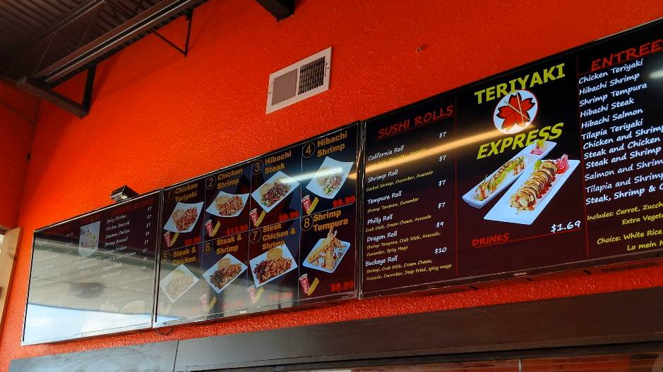 Menu at Teriyaki express restaurant, North Randall, Warrensville Center Rd