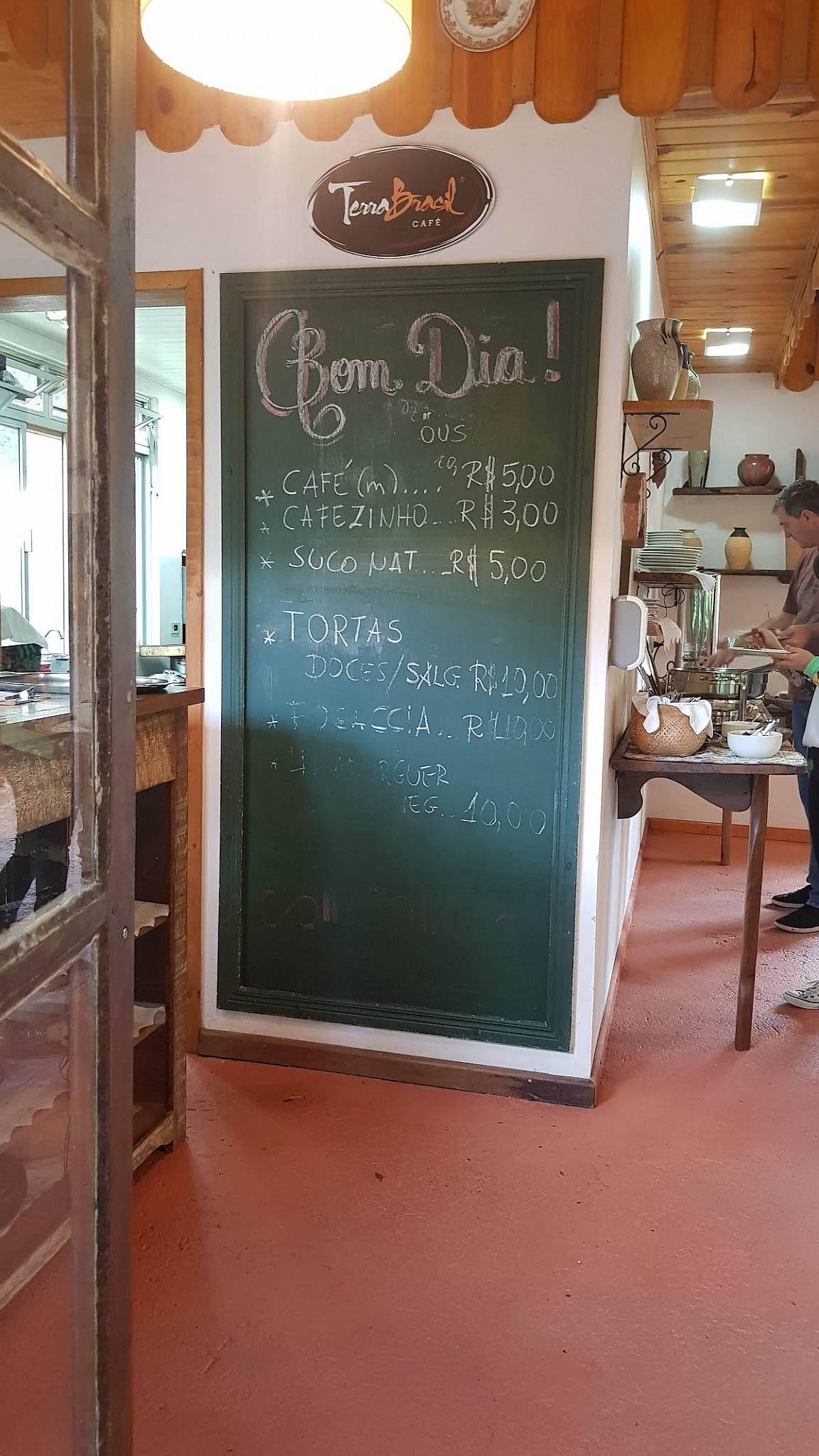 Menu em Terra Brasil Café, Quatro Barras