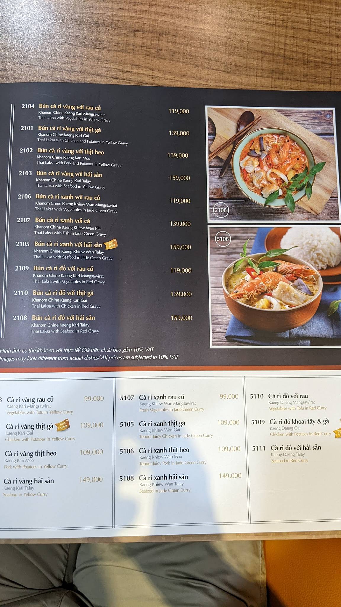Menu at Thai Express Vincom Nguyễn Chí Thanh restaurant, Hanoi, 56 Đ ...