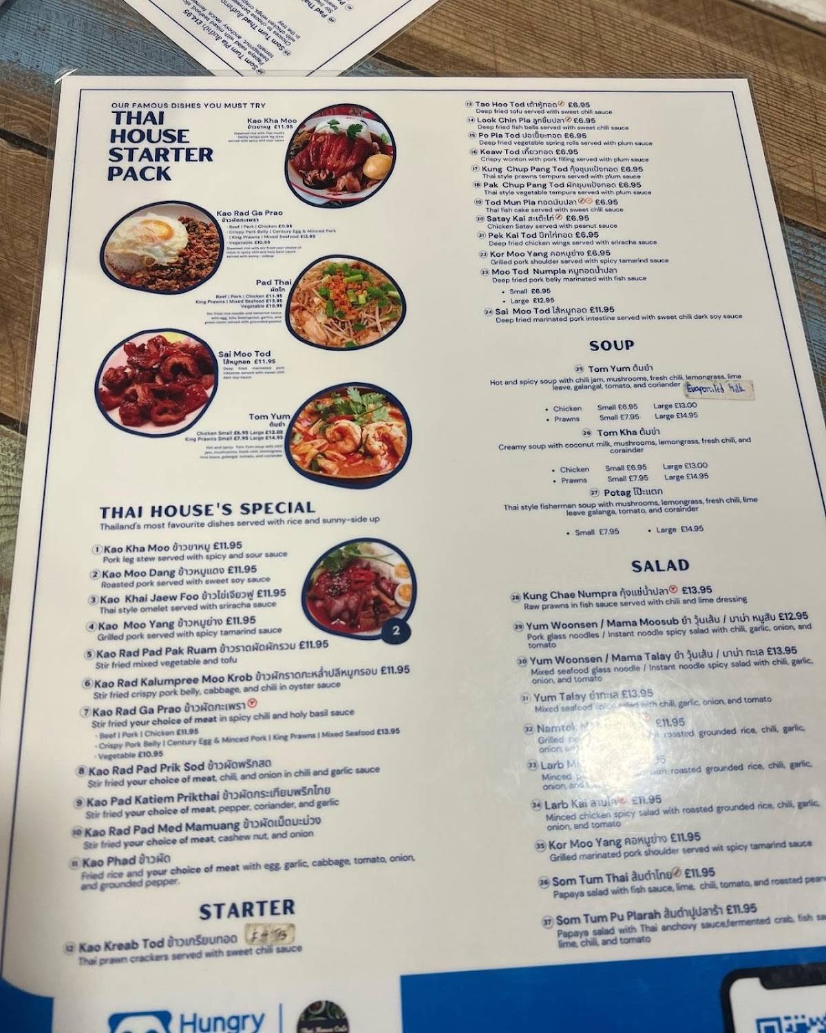 Menu at Thai House Cafe Newcastle, Newcastle upon Tyne