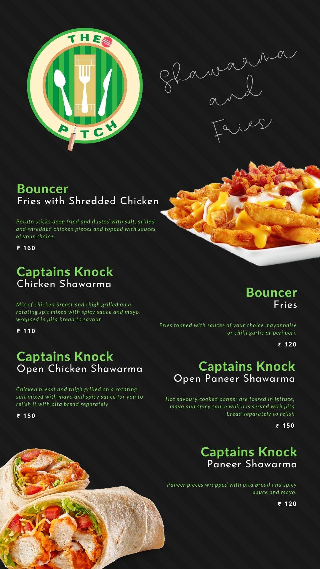 Menu at The Pitch, Thane