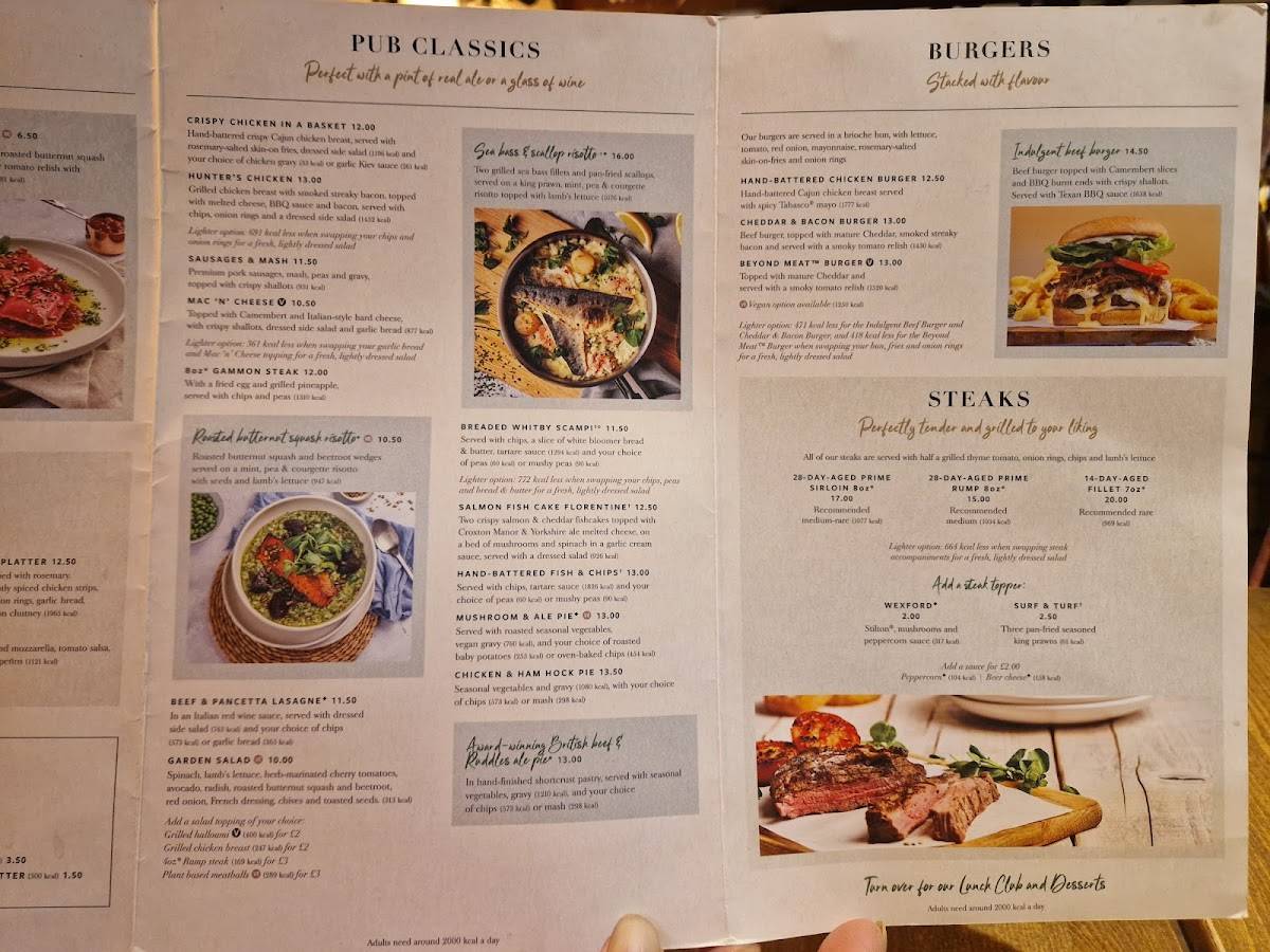 Menu at The Swan pub & bar, Thaxted