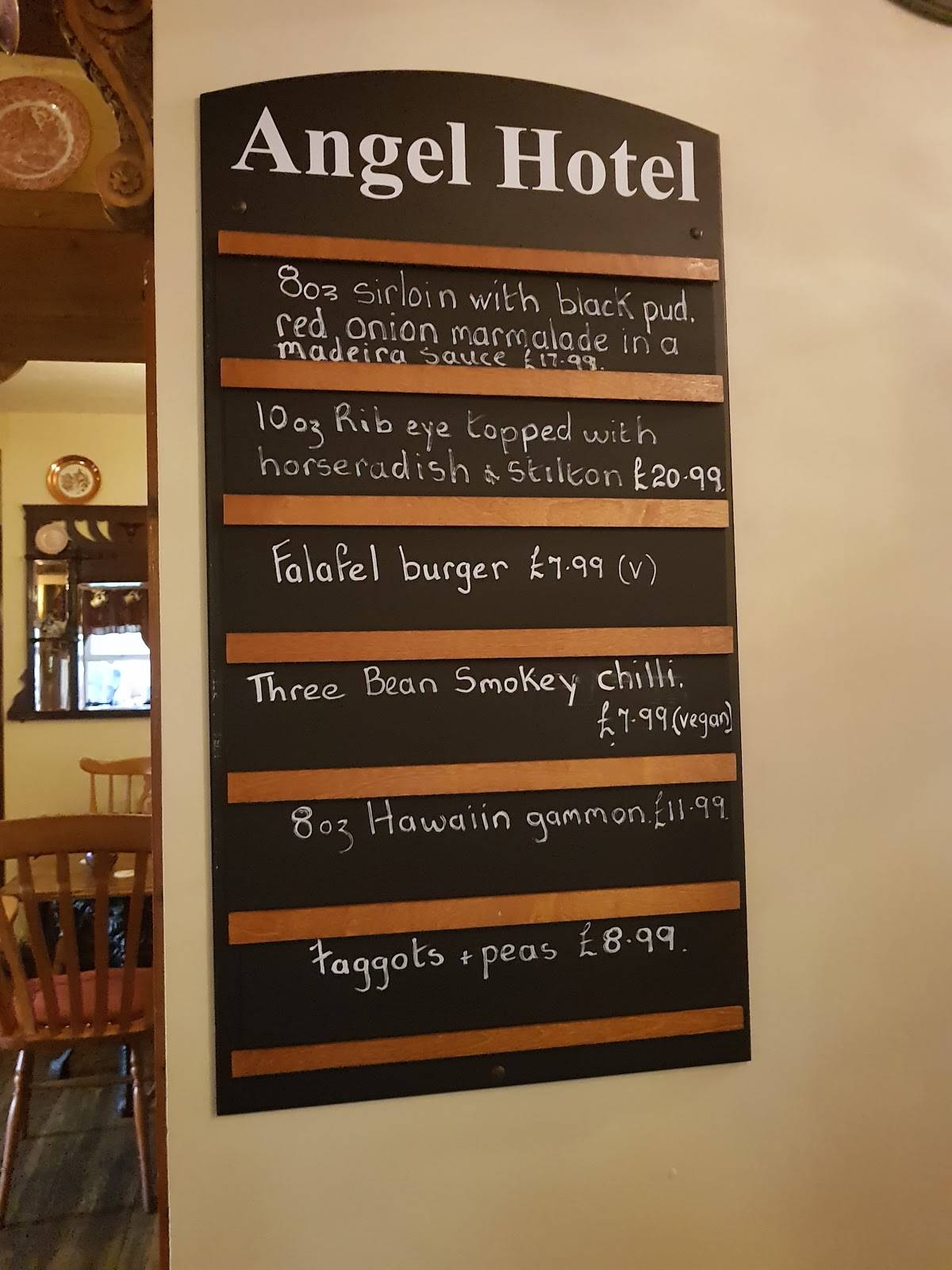 Menu at The Angel Inn pub & bar, Glynneath