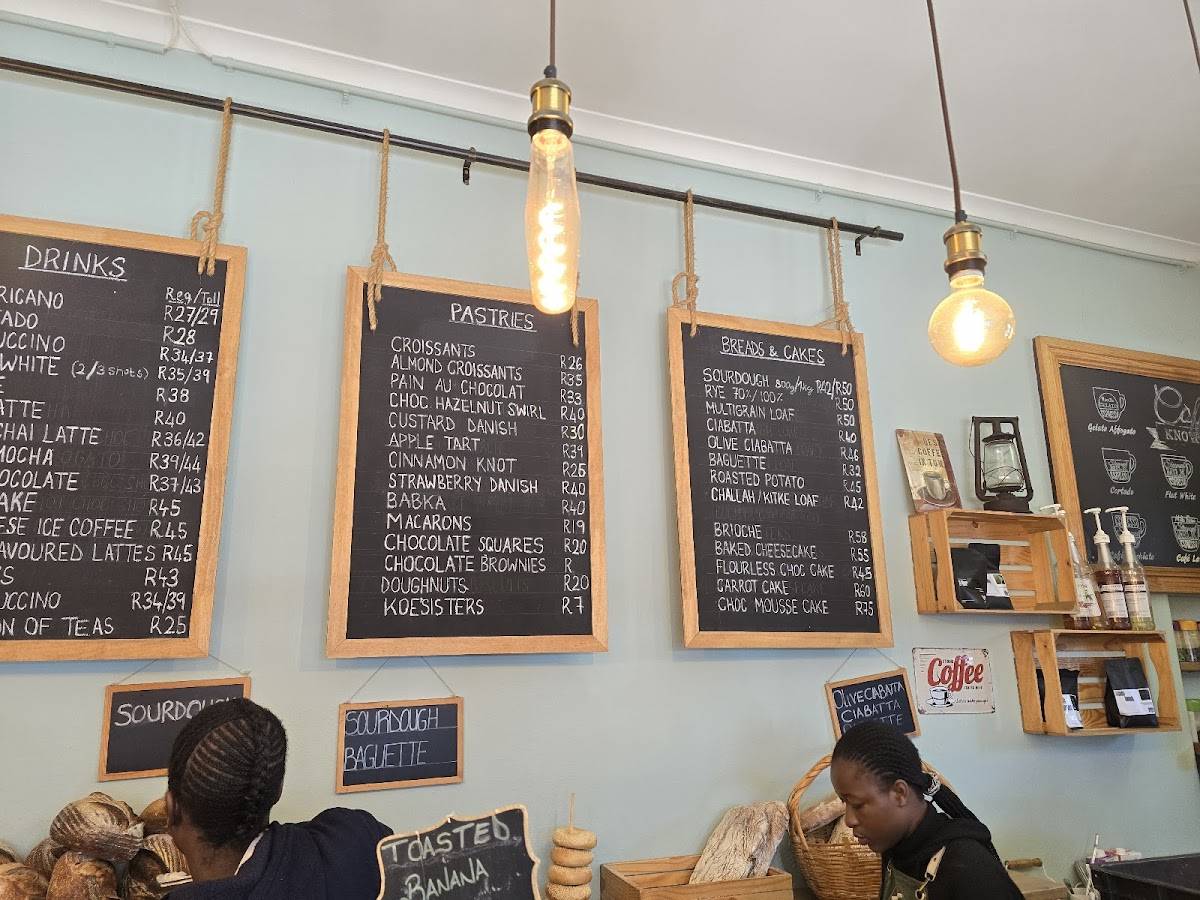 Menu at The Barn, Cape Town, 31 Klipfontein Rd