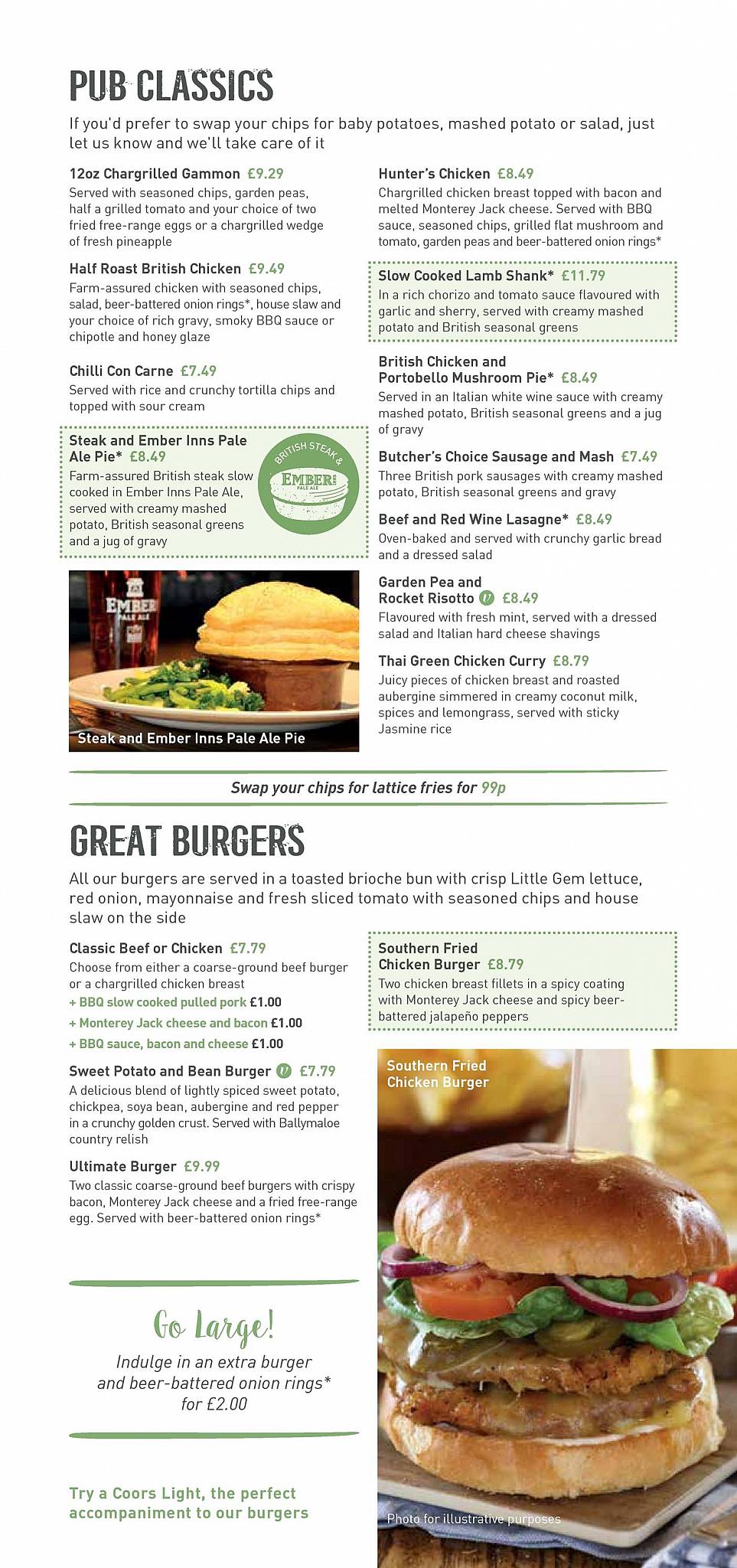 Menu at The Barton Arms, Eccles, 2 Stablefold