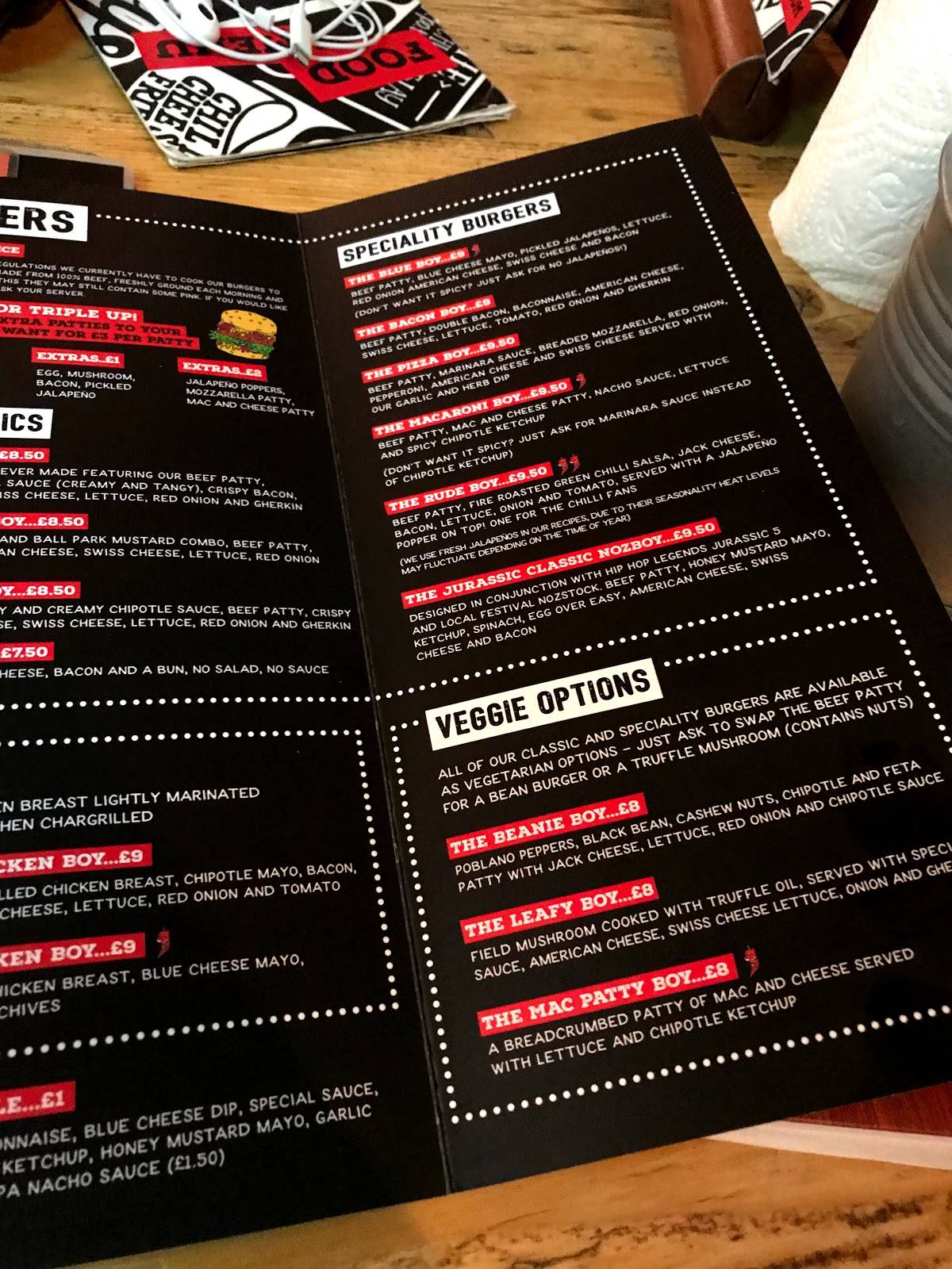 Menu at The Beefy Boys pub & bar, Hereford