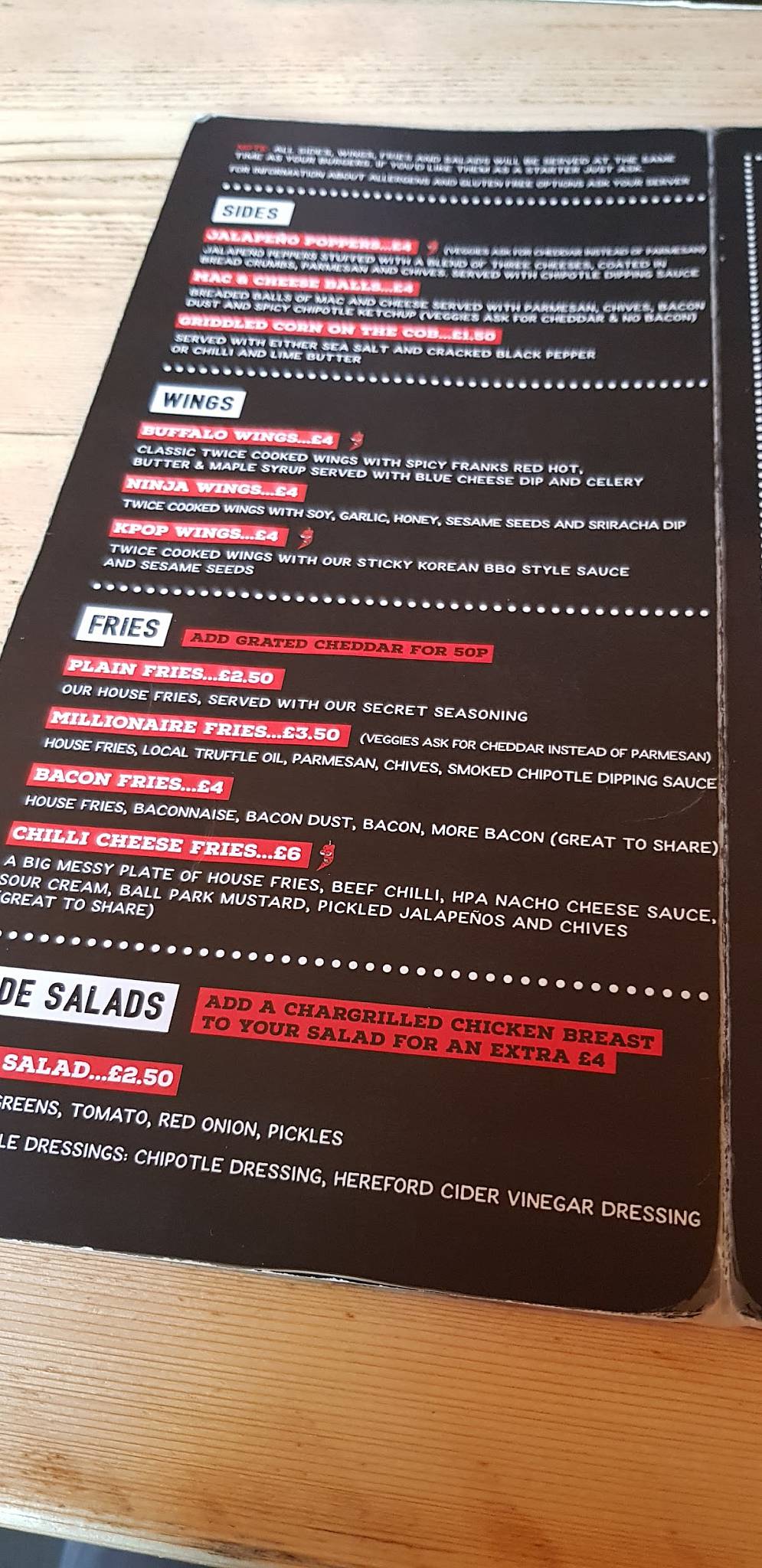 Menu at The Beefy Boys pub & bar, Hereford