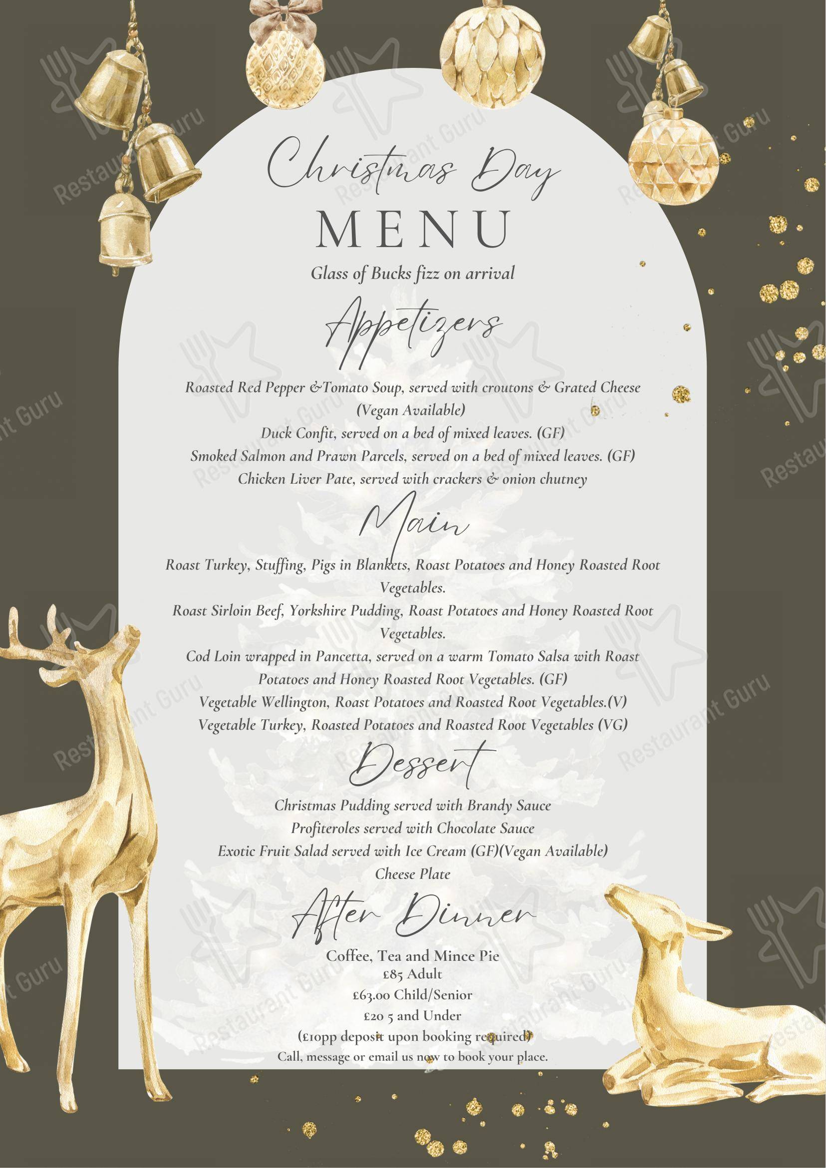 Menu at The Bell Inn pub & bar, Witney