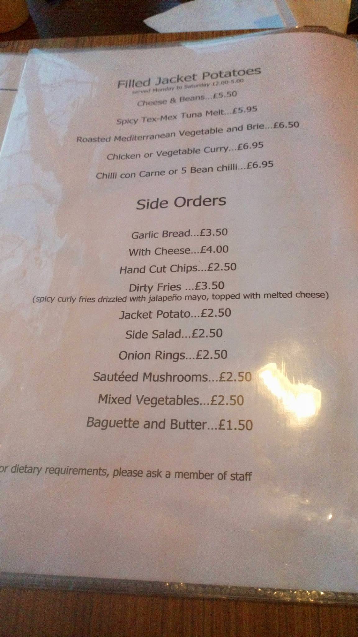 Menu at The Black Ladd pub & bar, Oldham