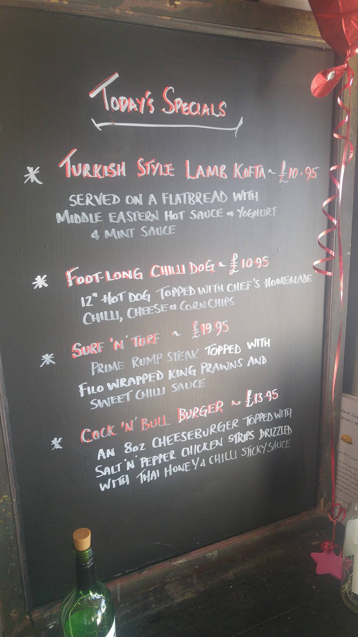 Menu at The Black Ladd pub & bar, Oldham