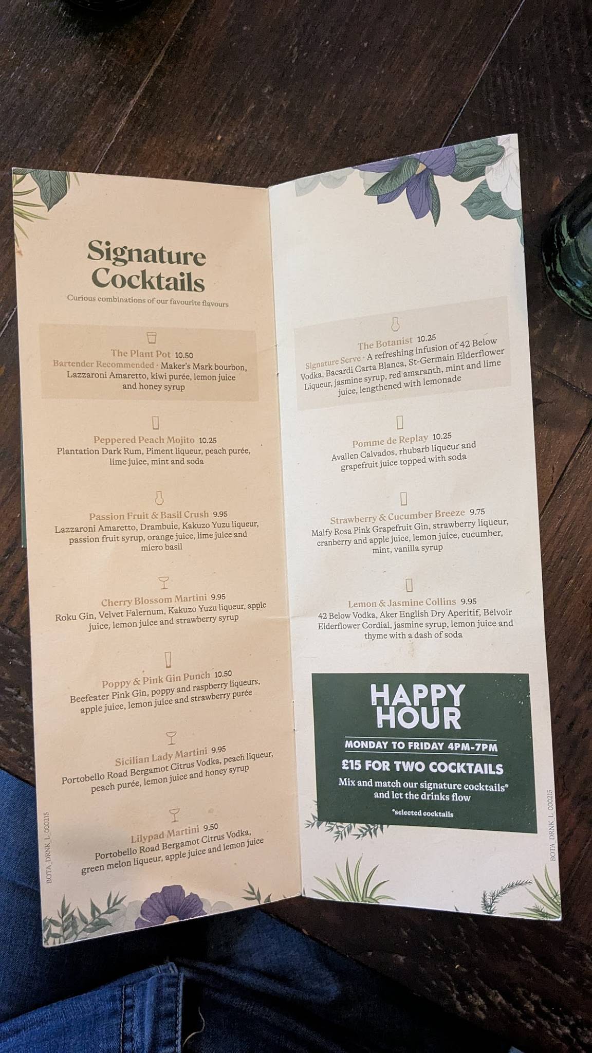 Menu at The Botanist Lincoln pub & bar, Lincoln