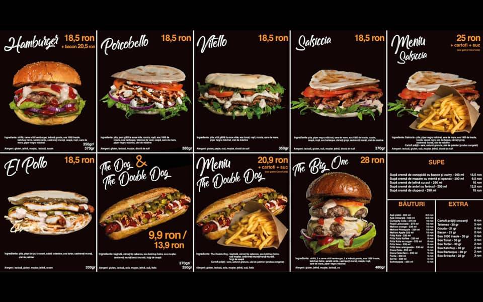 Menu at The Box, Iași, Bulevardul Carol I