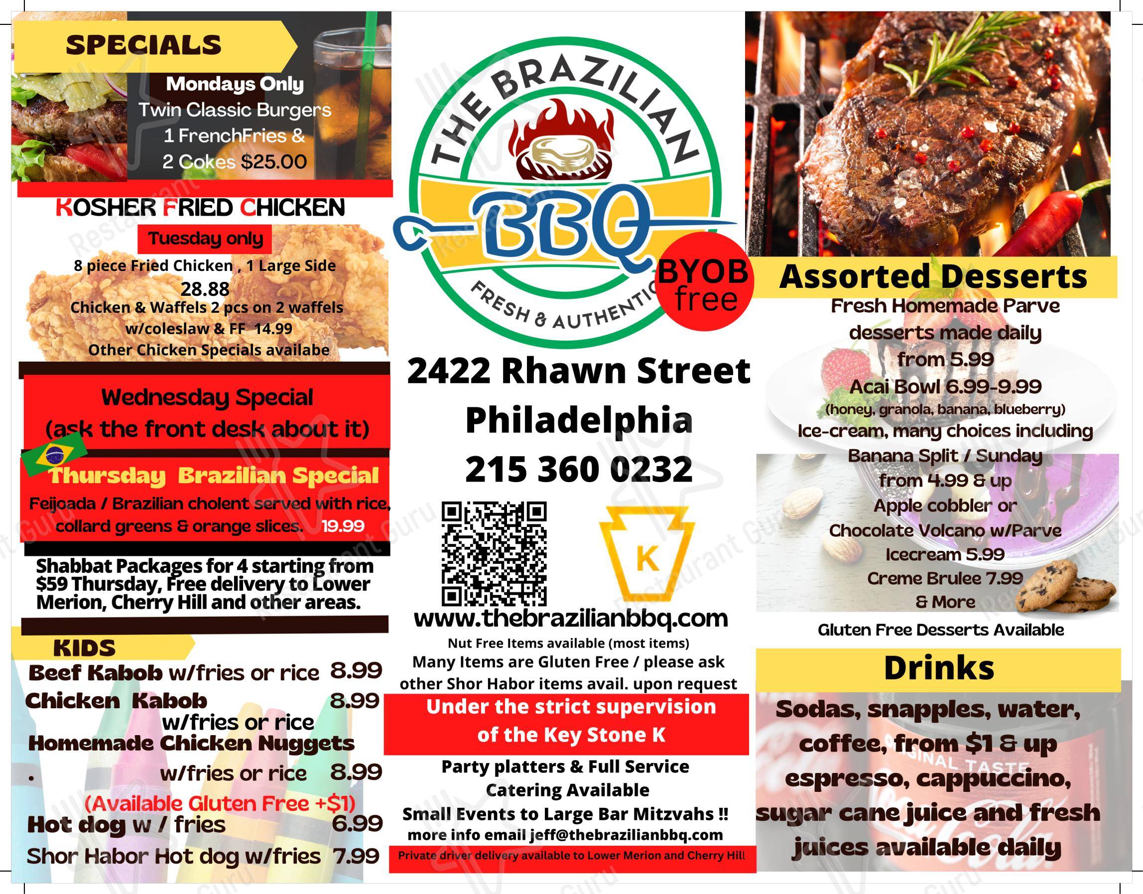 Menu at The Brazilian BBQ, Philadelphia