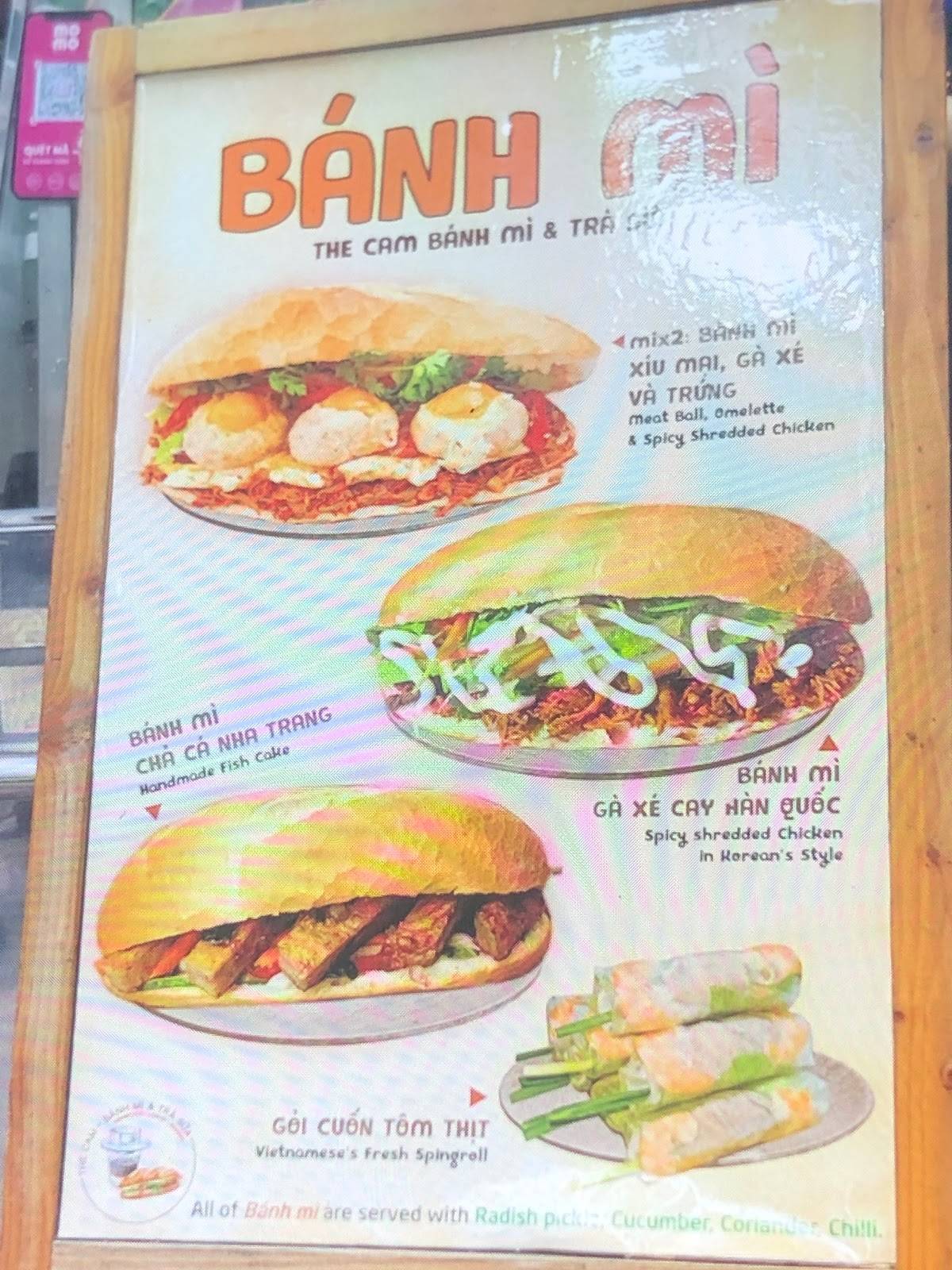 Menu at The Cam Coffee - Bánh Mì Bùi Viện, Ho Chi Minh City