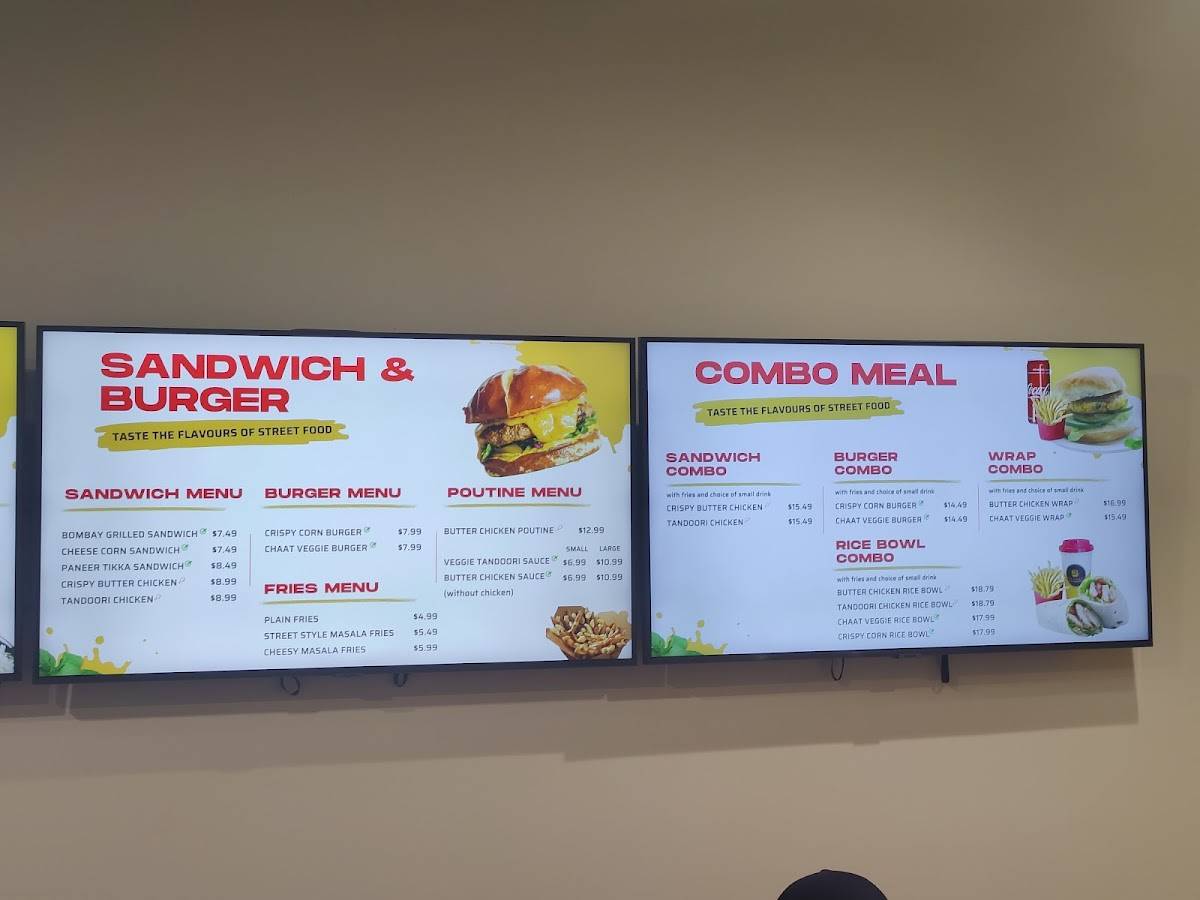 Menu at The Chaat Indian Street Food restaurant, Sault Ste. Marie