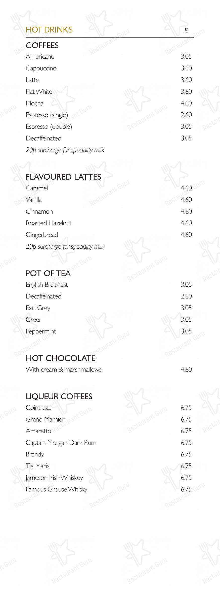 Menu at The Cherry Tree pub & bar, Blackrod