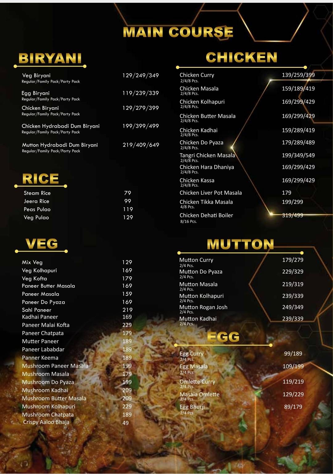 Menu at The Chicken Table - Best Veg - Non Veg Restaurant For Couple ...