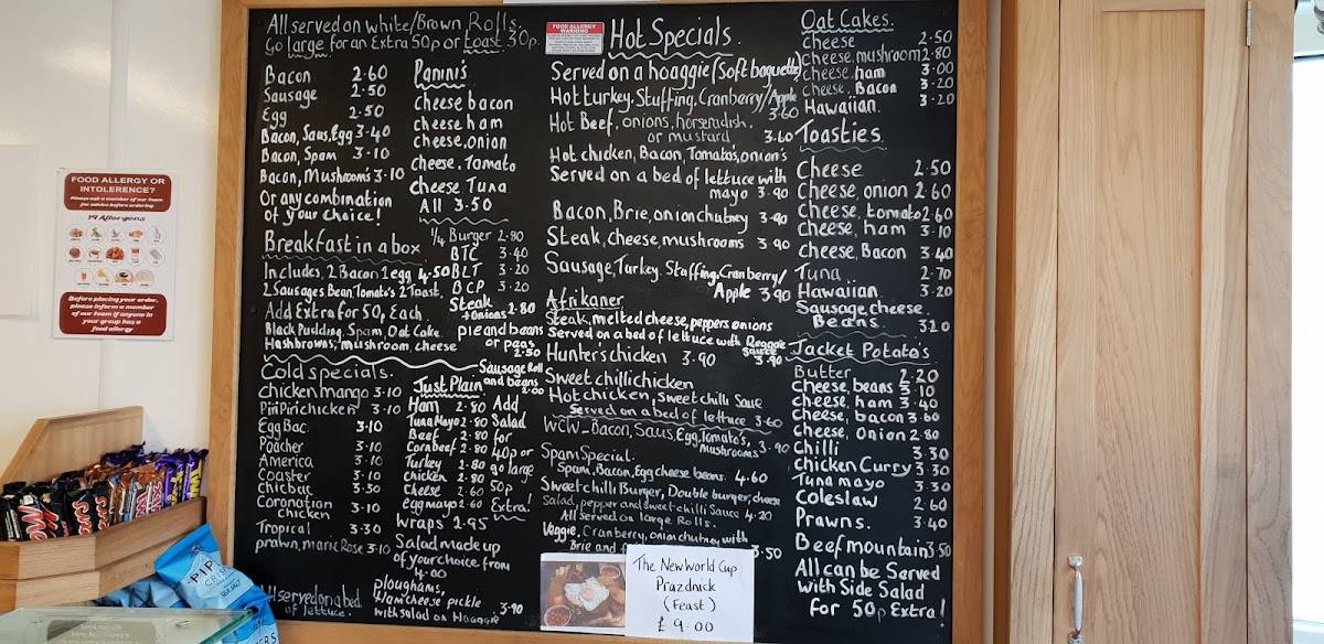Menu at The Corner Cupboard fast food, Buxton