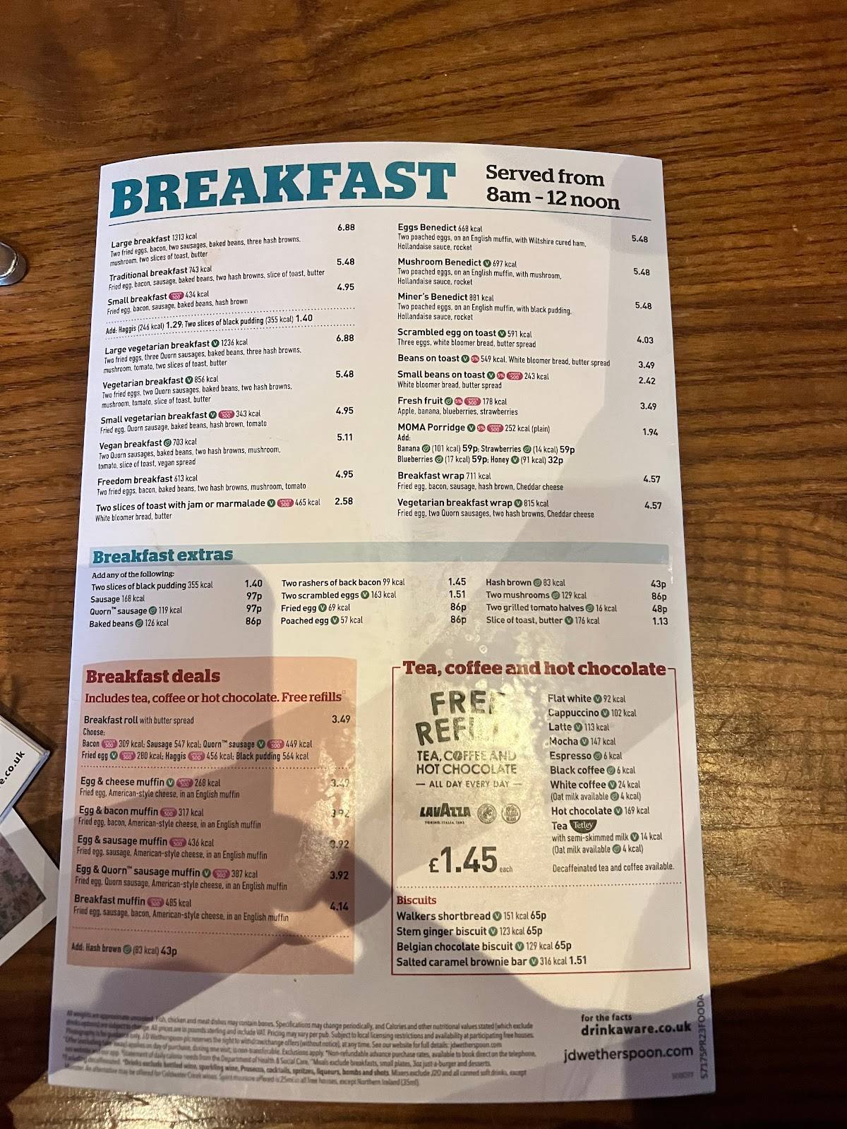 Menu at The Corryvreckan - JD Wetherspoon pub & bar, Oban