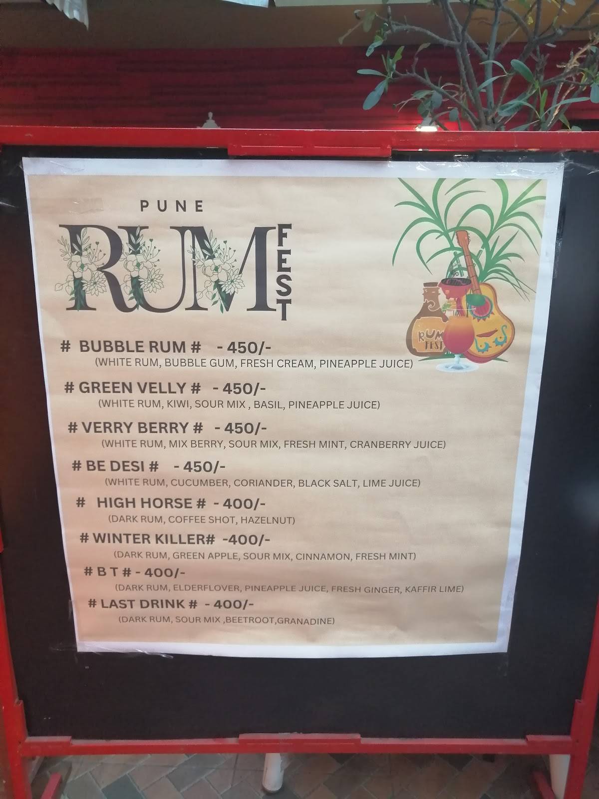 Menu at The Cult - Terra House, Pune, Kad Wasti