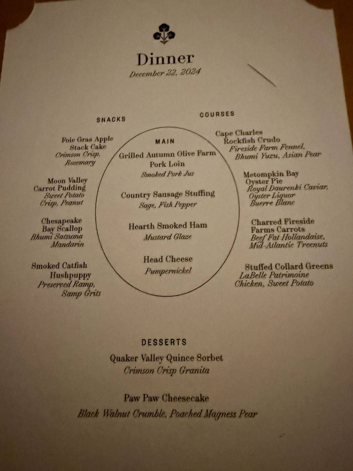 Menu at The Dabney pub & bar, Washington