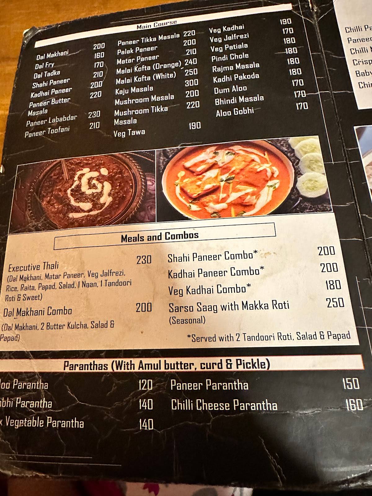 Menu at The Delhi Ritual, Bengaluru