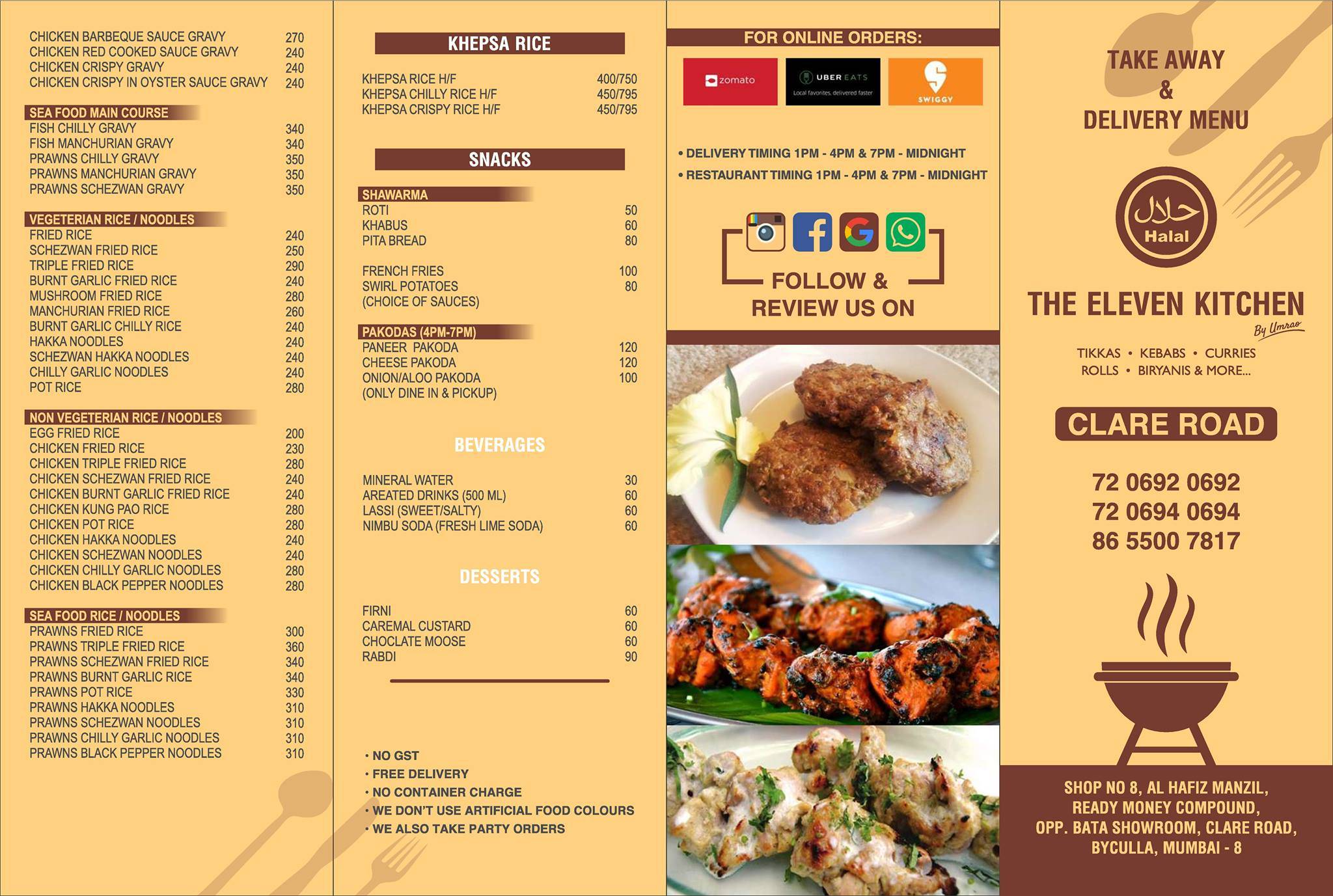 Menu at The Eleven Kitchen, Mumbai