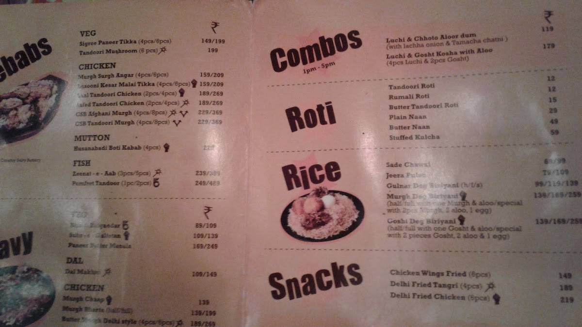 Menu at The Feast Street, Kolkata, 66/2C